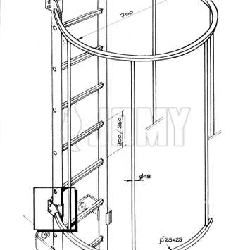 JOMY| Cage ladder: industrial quality permanent egress and access solution