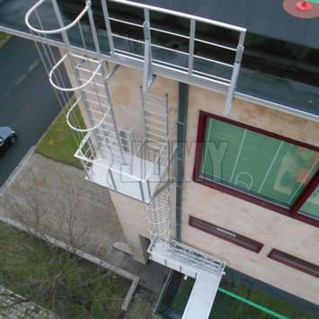 JOMY| Cage ladder: industrial quality permanent egress and access solution